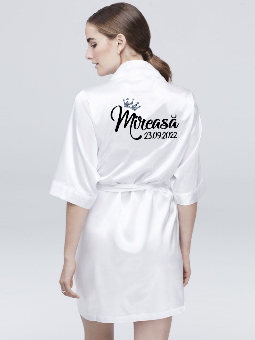 Halat Mireasă Personalizat cu Data - Magazinul Mireselor